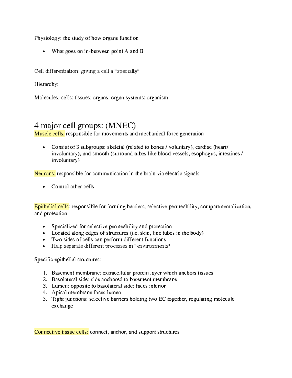 Introduction to Physiology - Warning: TT: undefined function: 32 ...