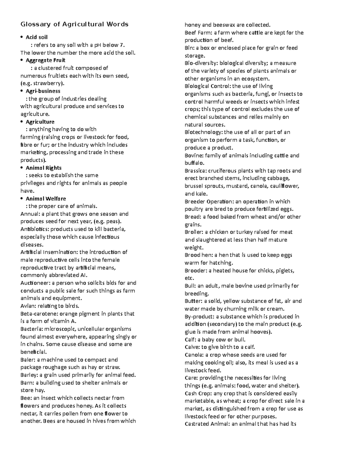 Glossary of Agricultural Words - The lower the number the more acid the ...
