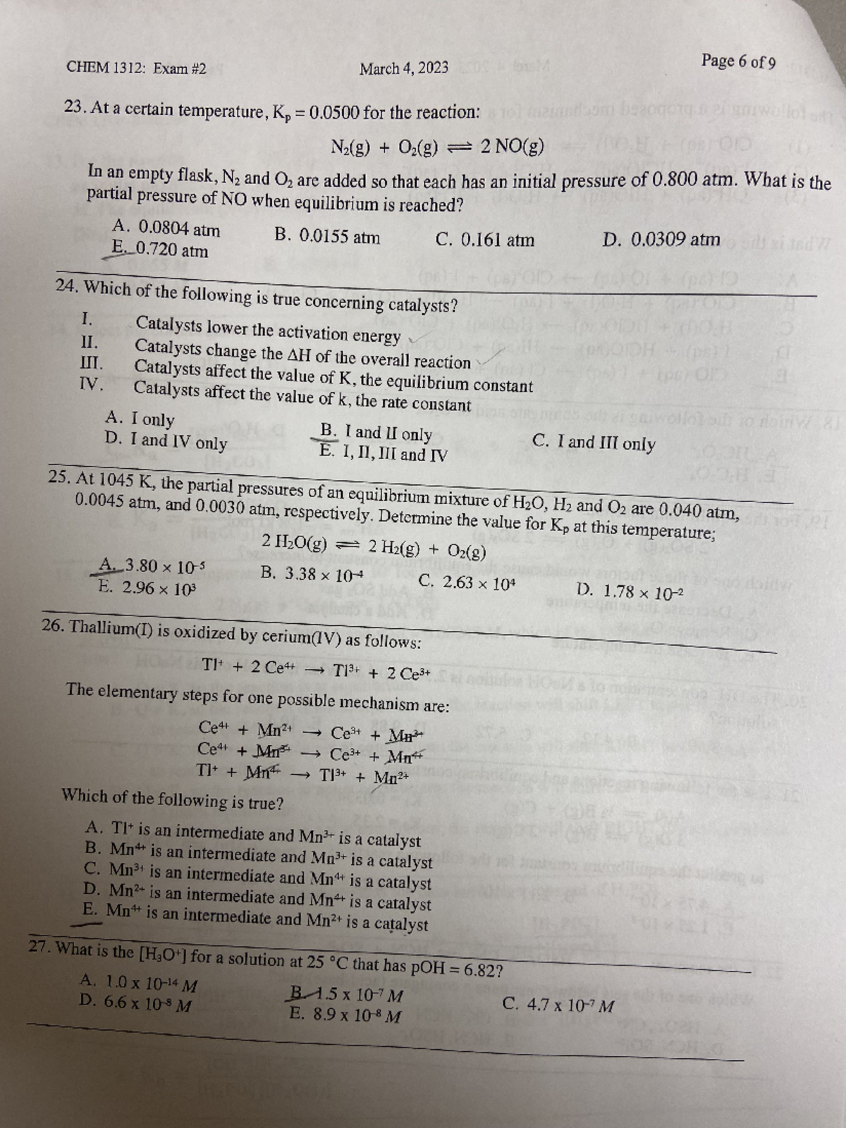Gen chem II exam 2 - CHEM 1312 - Studocu