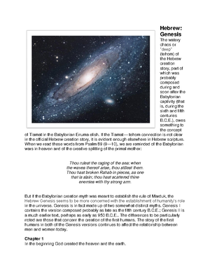 Creation Myths Intro World of Myth - Cosmic myths are myths of the ...