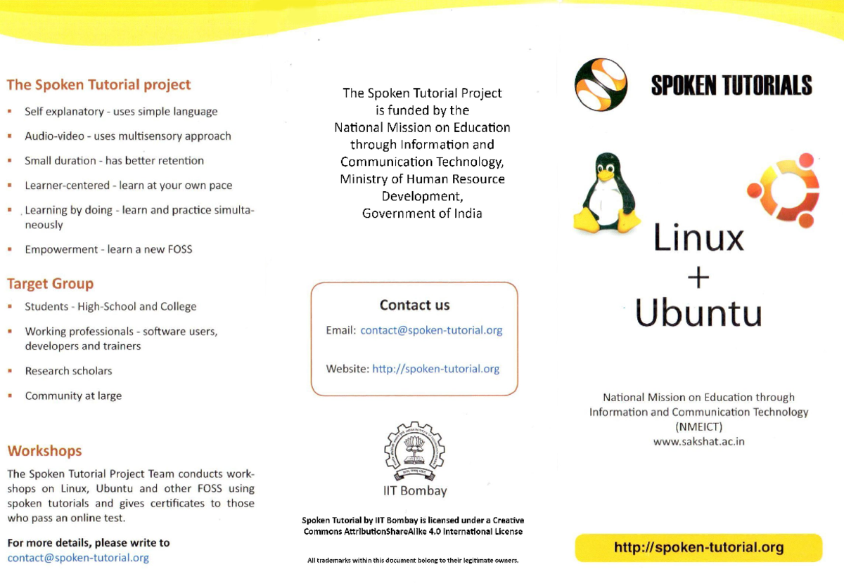 Linux-Brochure-English - The Spoken Tutorial project The Spoken ...