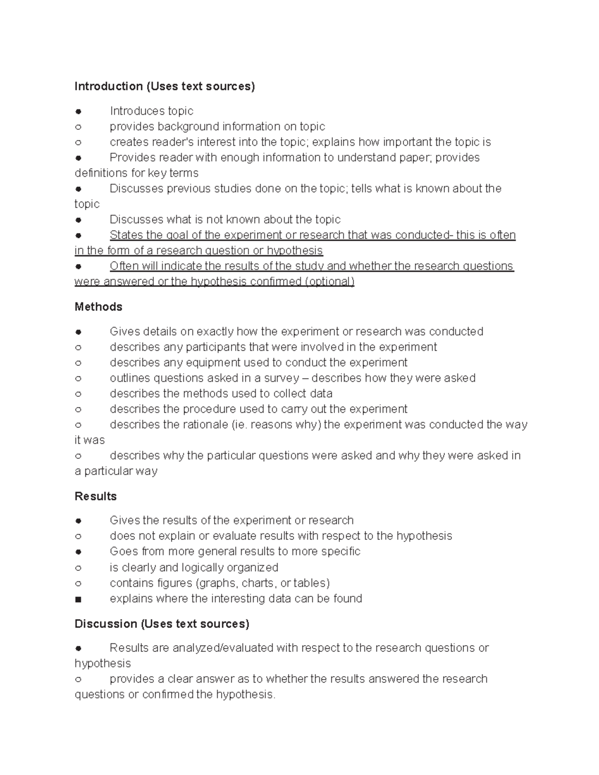 Outline of IMRD format - hope it helps - Introduction (Uses text ...