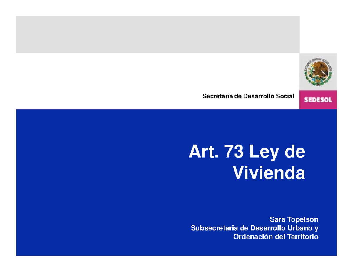 GUIA Tecnica DEL ART. 73 LEY DE Vivienda - Secretaria de Desarrollo ...