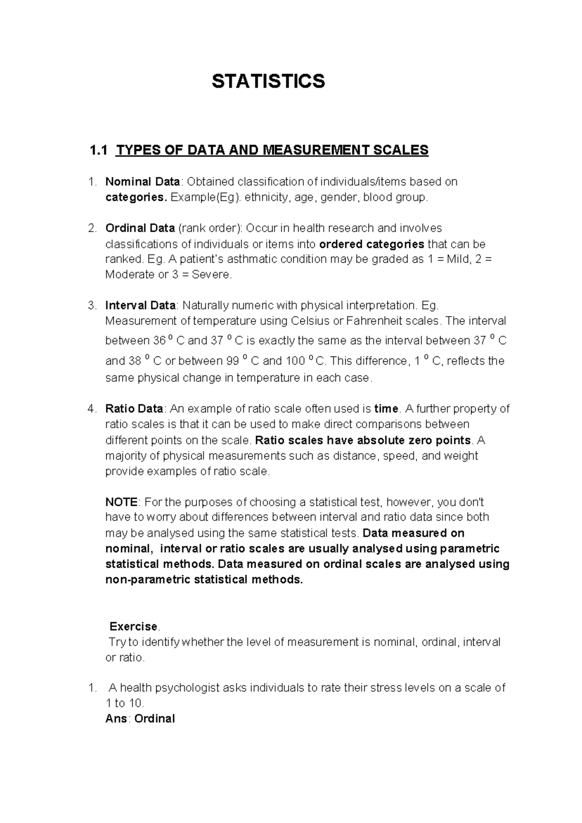Applied Stats & Maths - Contains Statistics for science - STATISTICS 1 ...