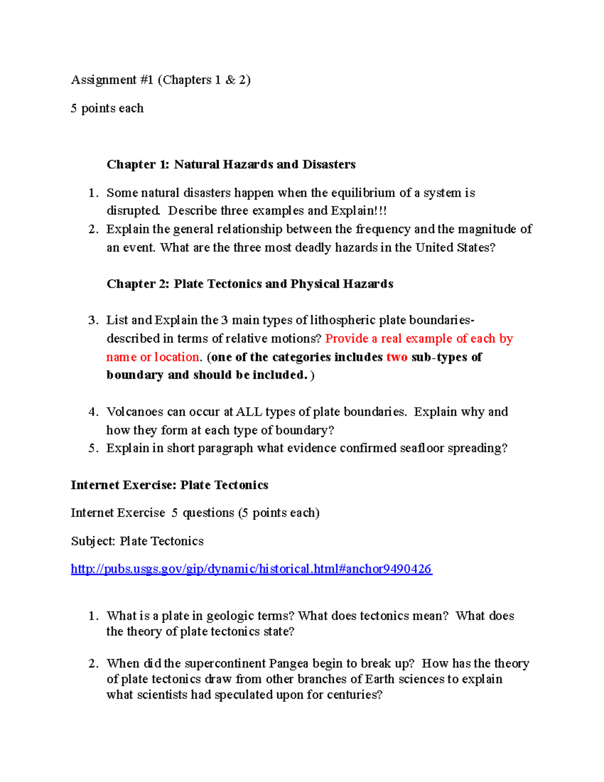 UW NH assignment 1 - Assignment (Chapters 1 2) 5 points each Chapter 1 ...