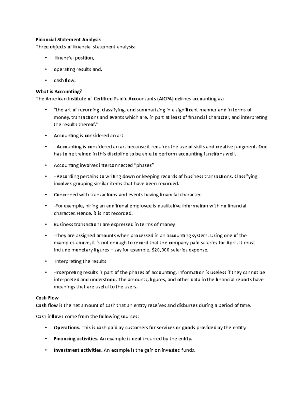 Financial Statement Analysis - What is Accounting? The American ...