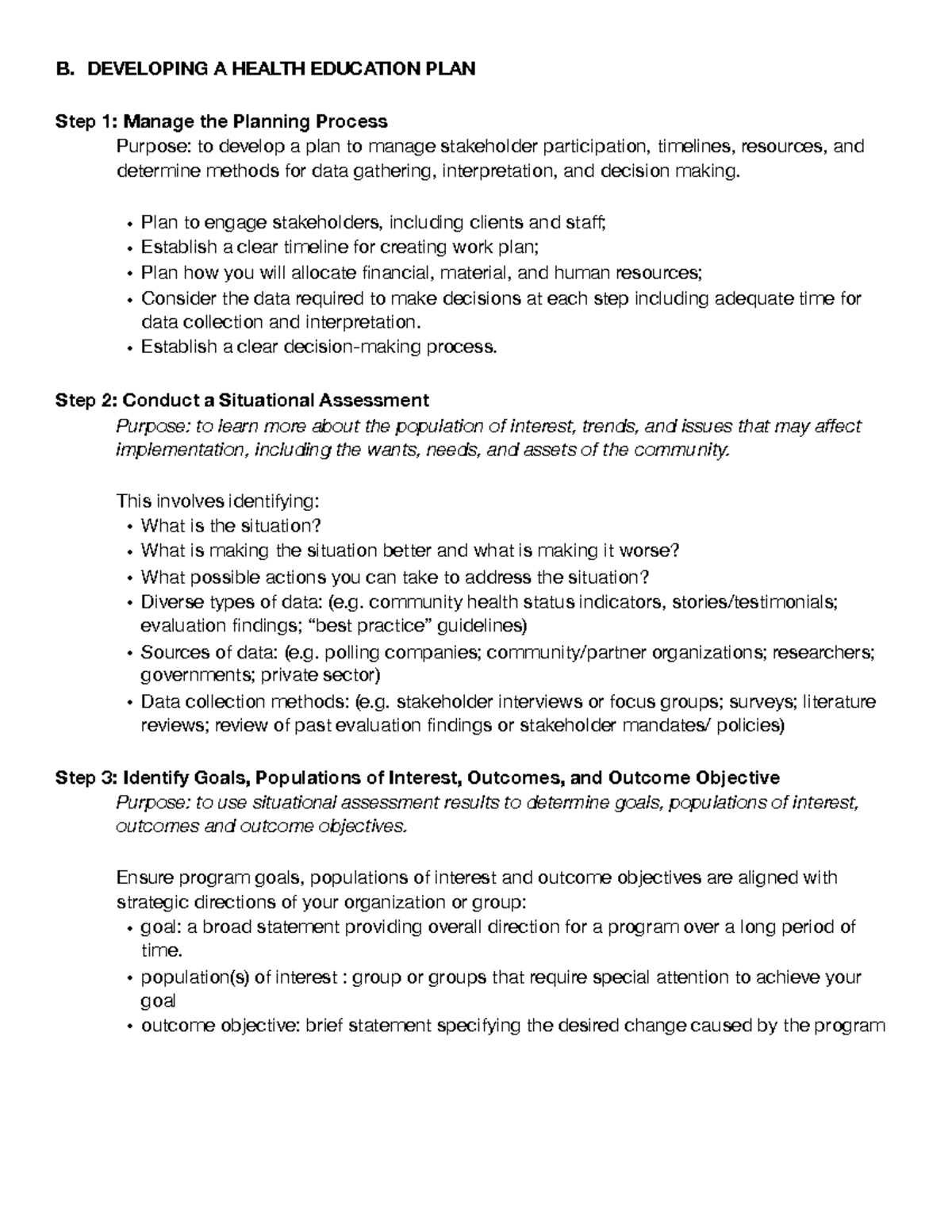 3 - Health Education provides students with the knowledge and skills ...