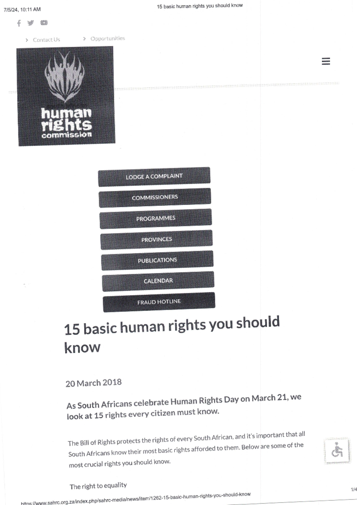 Rights - The Bill of Rights protects the rights of every South African ...