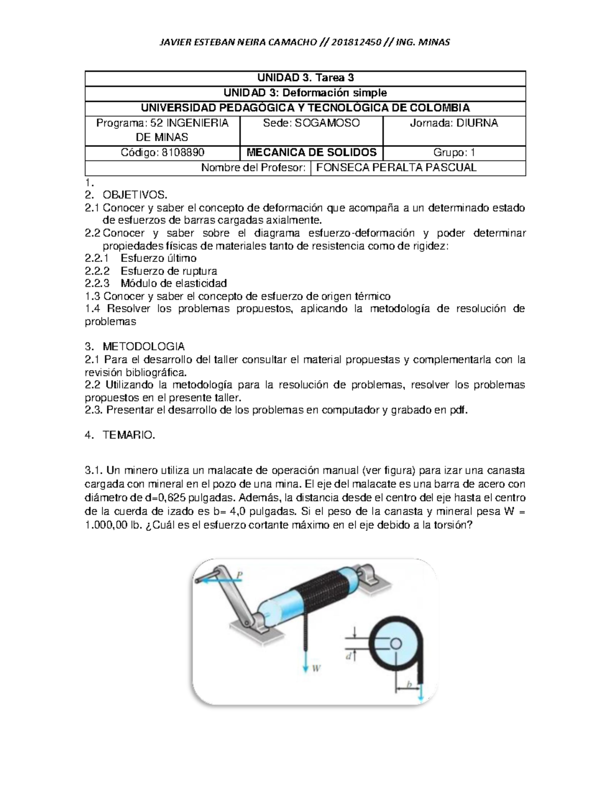 Mecanica De Solidos Ejercicios Resueltos Unidad 3 Tarea 3 Unidad 3