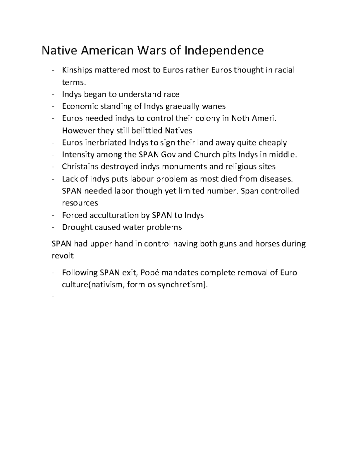 HIST 215 Native American War of Independence - Native American Wars of ...