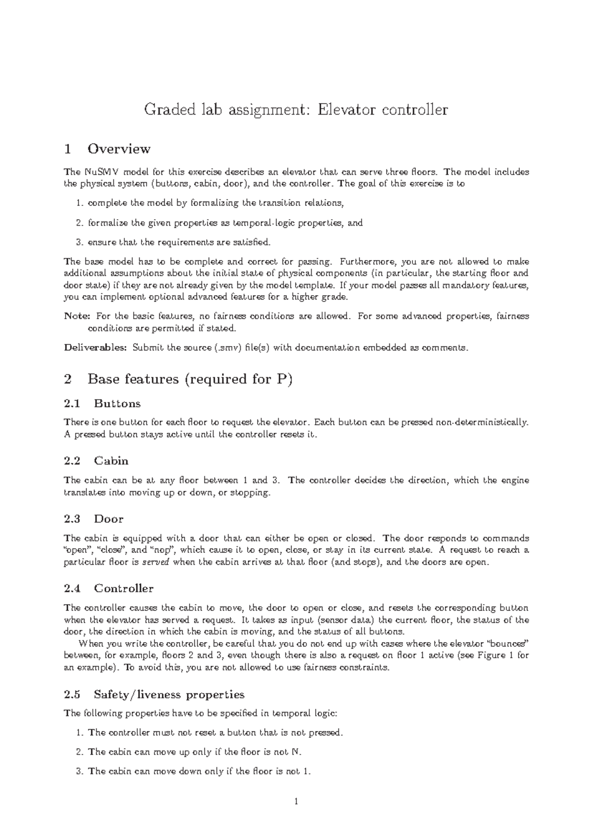 Elevator-2023 - none - Graded lab assignment: Elevator controller 1 ...