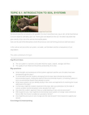 ESS IA - Lecture notes - Environmental System and Societies(ESS) IA The ...