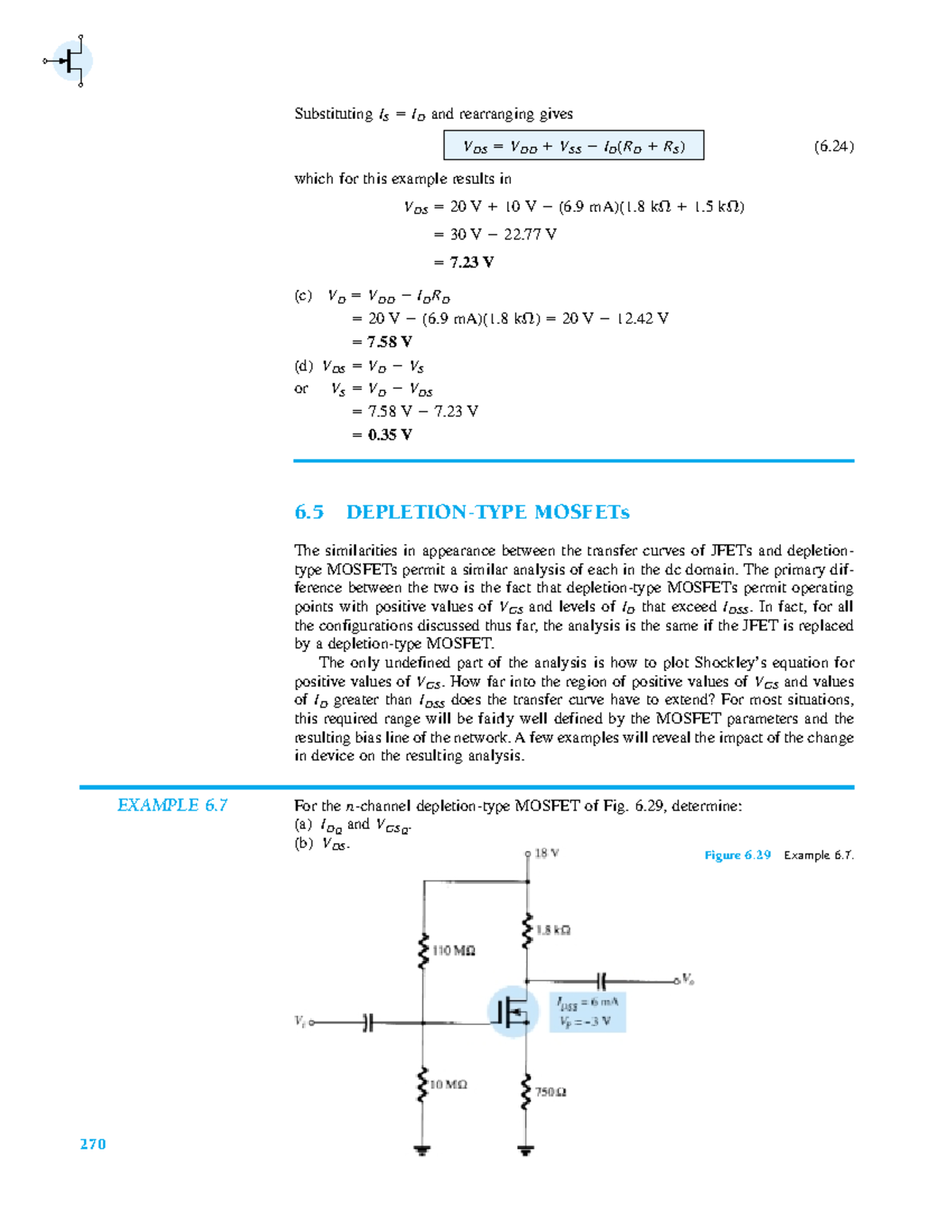Electronics-28 - Electronics - 270 EXAMPLE 6. Substituting IS ID and ...