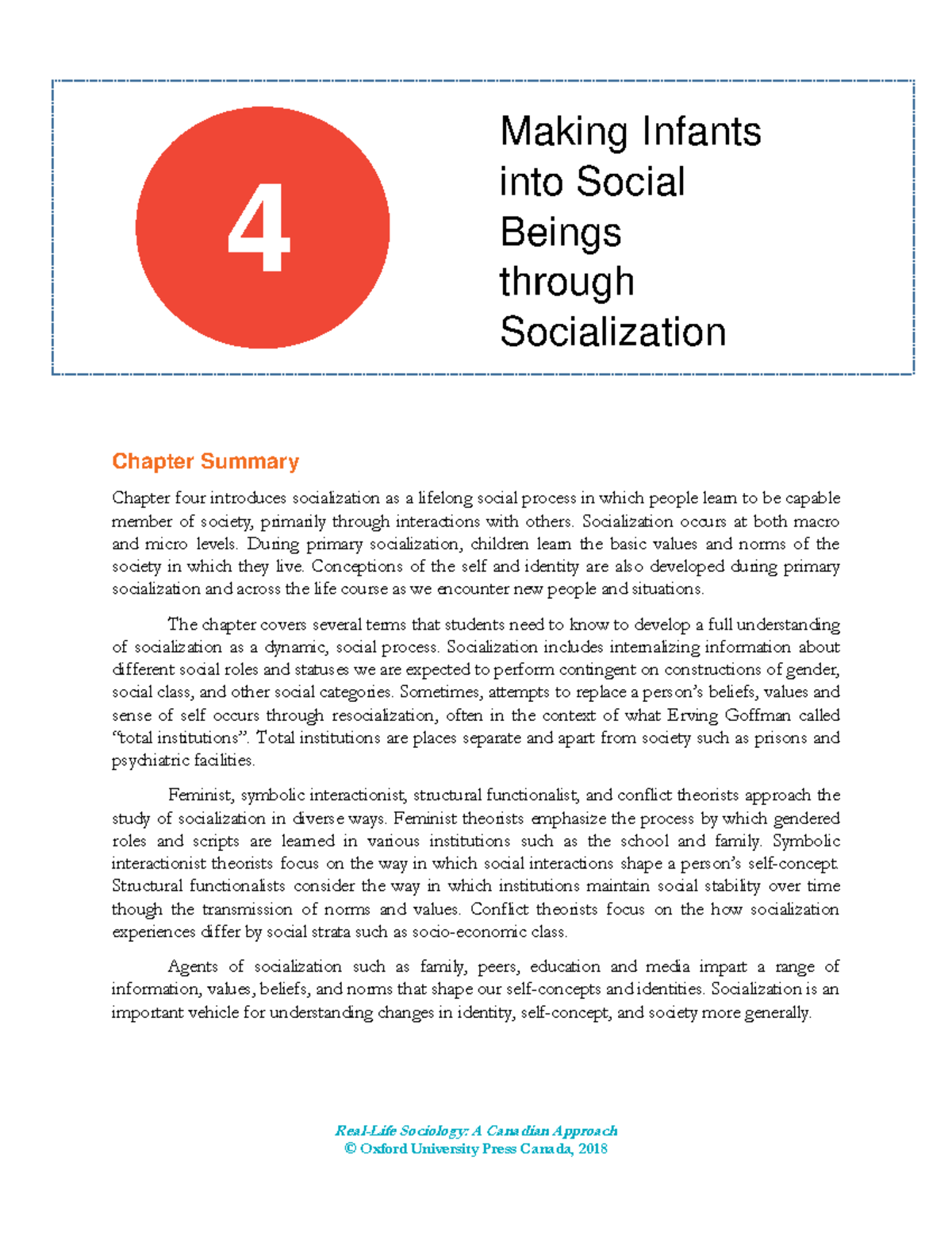 SSG Chapter 4 - summary and words - Real-Life Sociology: A Canadian ...