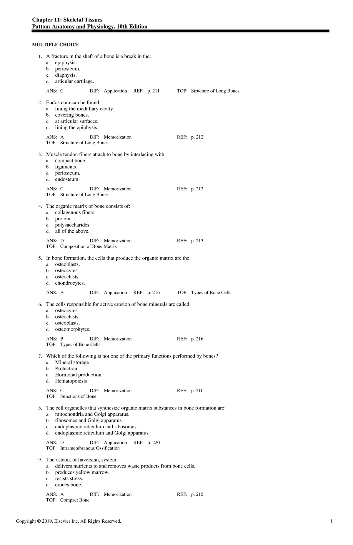 Exam View - Chapter 11 - BIO TEST BANK NURSING STUDY GUIDE ANATOMY ...