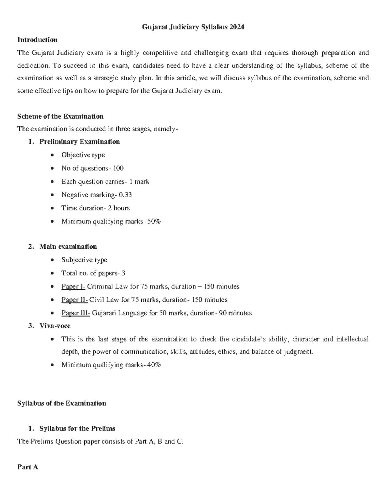 Gjs-syllabus - Nice syllabus - Gujarat Judiciary Syllabus 2024 Introduction The Gujarat ...