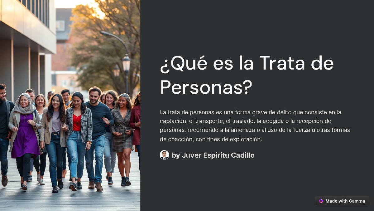PPT - QUÉ ES, Tipos DE Trata DE Personas - ¿Qué es la Trata de Personas ...