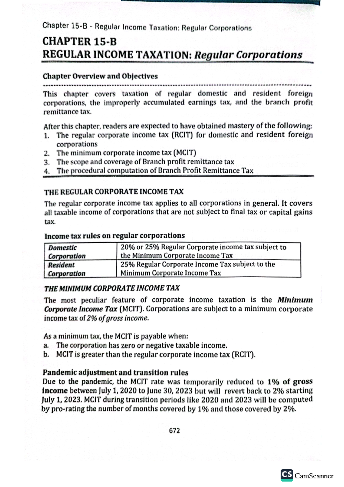 15b-tax - Something to read - Chapter Regular Income Taxation: Regular ...