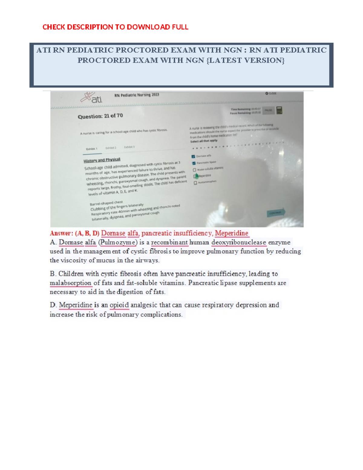 PEDS - To download Search: https://docmerit.com/bundle/show/ati ...
