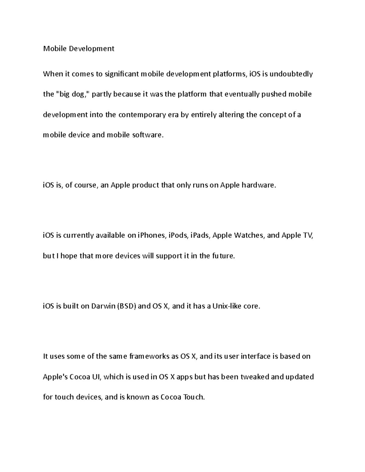 Mobile Development pt. 2 - Mobile Development When it comes to ...