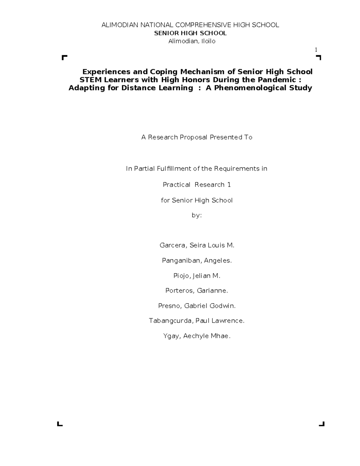 Research - Panganiban, Angeles. Piojo, Jelian M. Porteros, Garianne ...