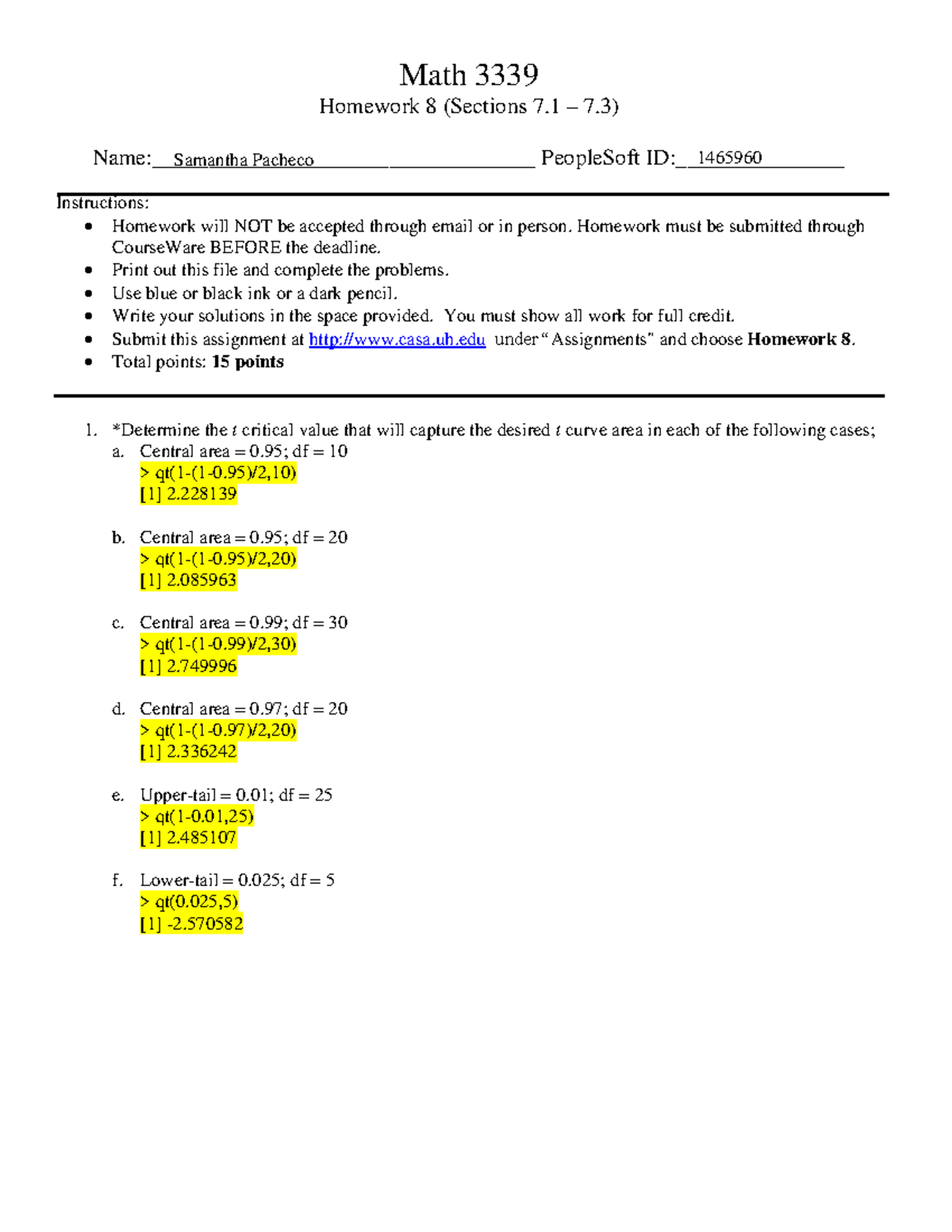 Hw8 Homework 8 Warning Tt Undefined Function 32 Samantha Pacheco