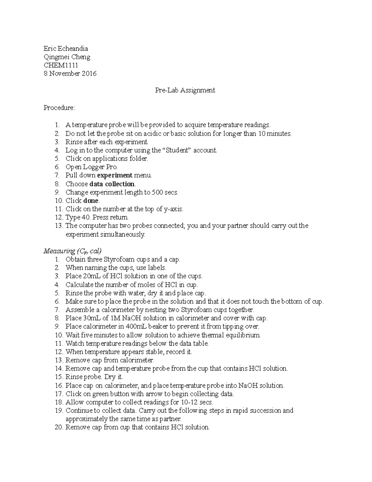 Pre Lab 9 - assignments - Eric Echeandia Qingmei Cheng 8 November 2016 ...