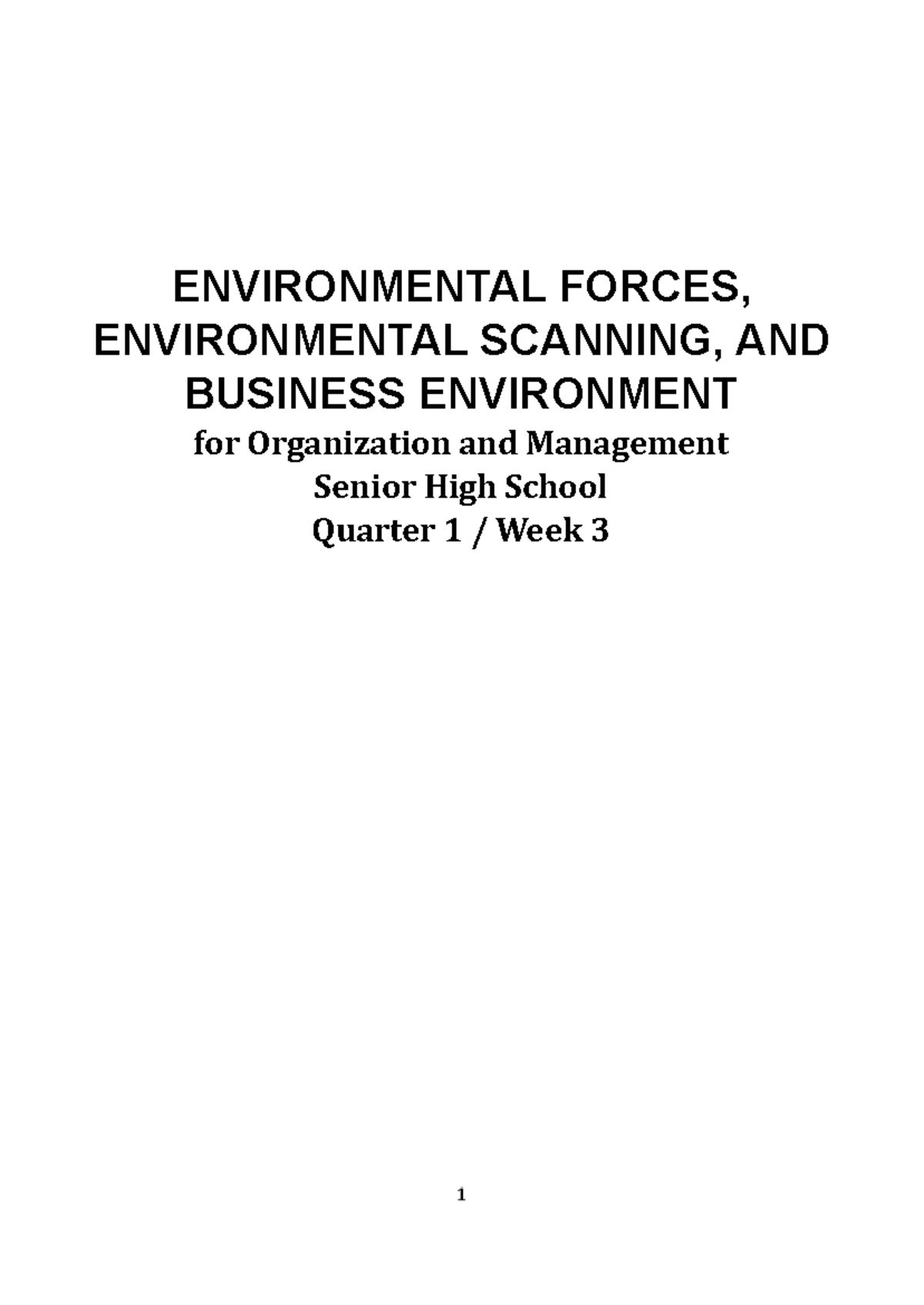 Math-12-ABM-Org Mgt-Q1-Week-3 - ENVIRONMENTAL FORCES, ENVIRONMENTAL ...