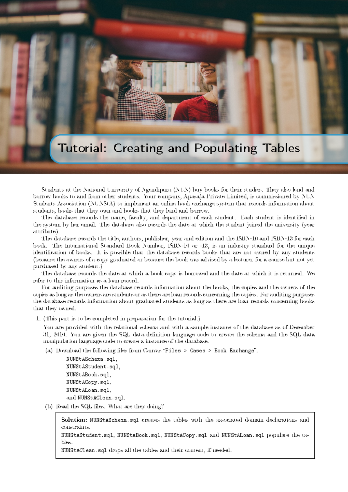 Tutorial 1 Creating And Populating Tables Some Answers 1 Tutorial 1072