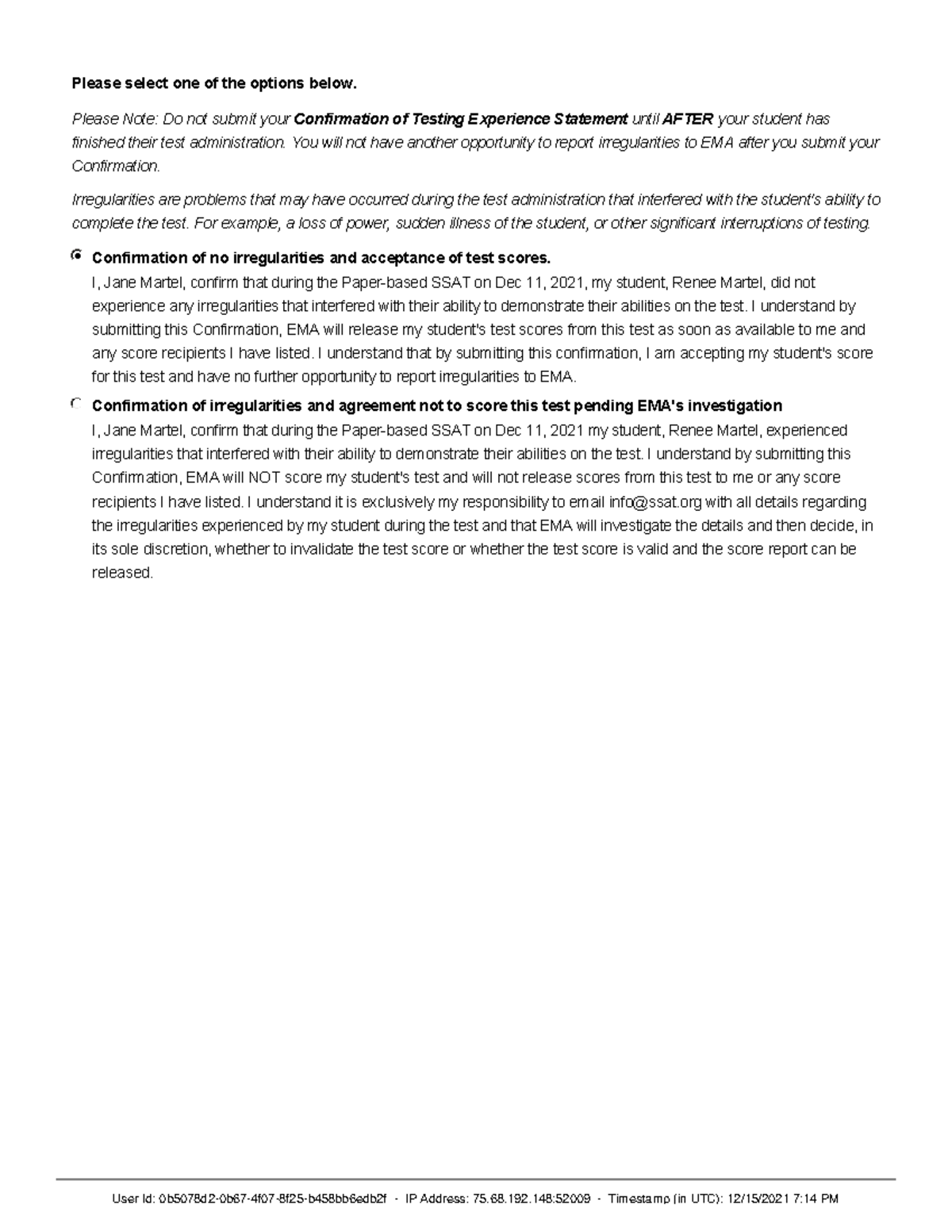 Proof Of Consent - yeah - Please select one of the options below ...