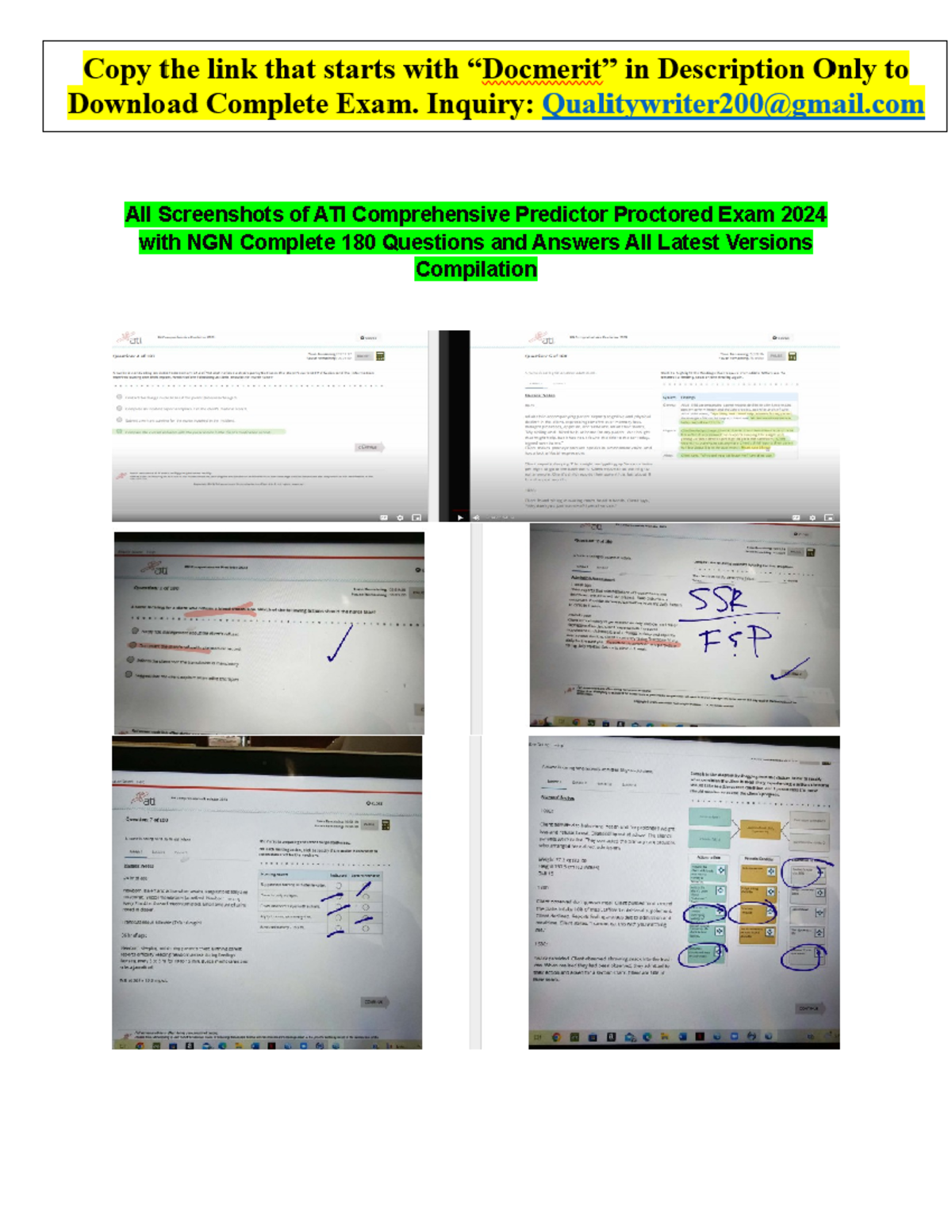 ALL 2024 ATI RN Comprehensive predictor Exit proctored Exam with NGN ...