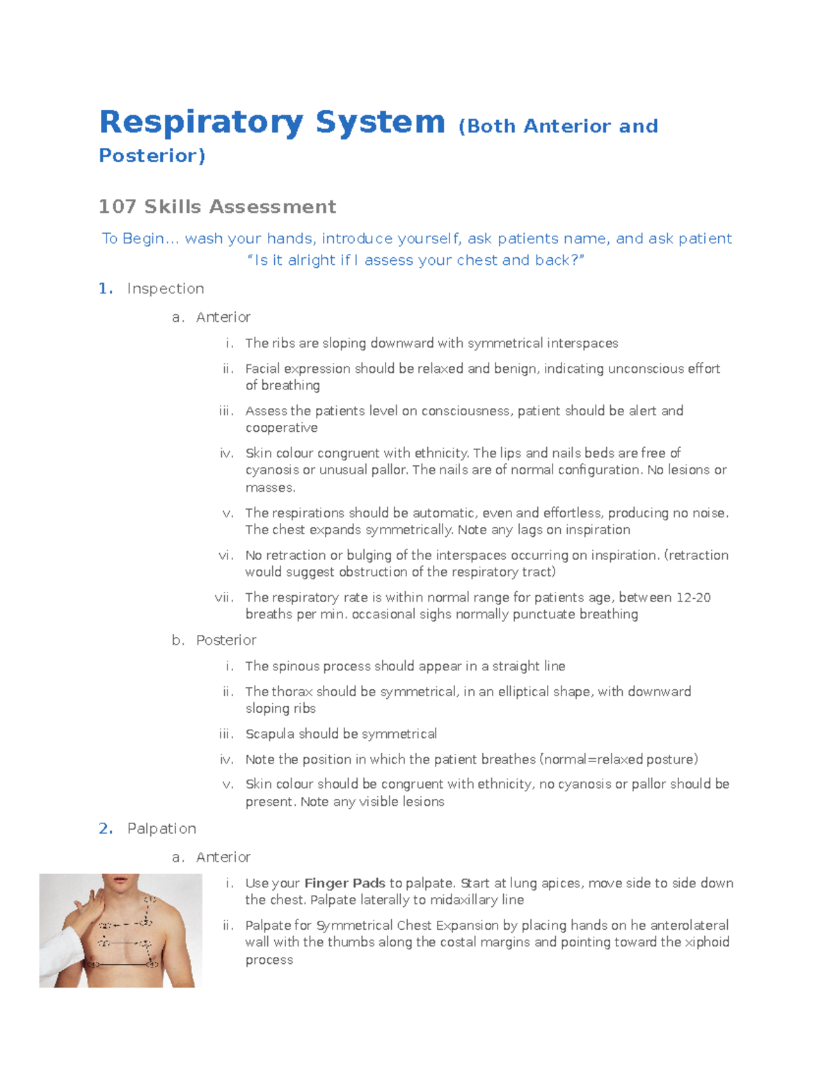Respiratory System - Lecture notes 1 - Respiratory System (Both ...