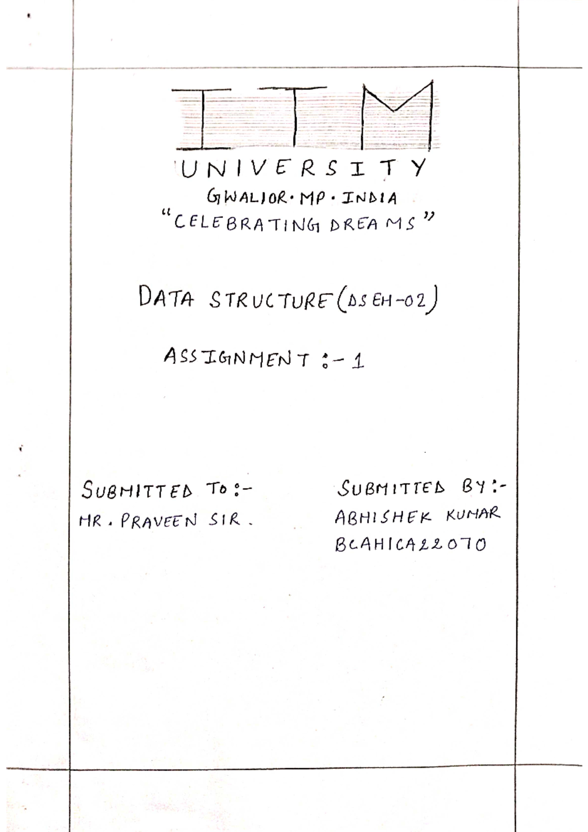 Data structures (Data Structure) - Bachelors in Computer application - Studocu