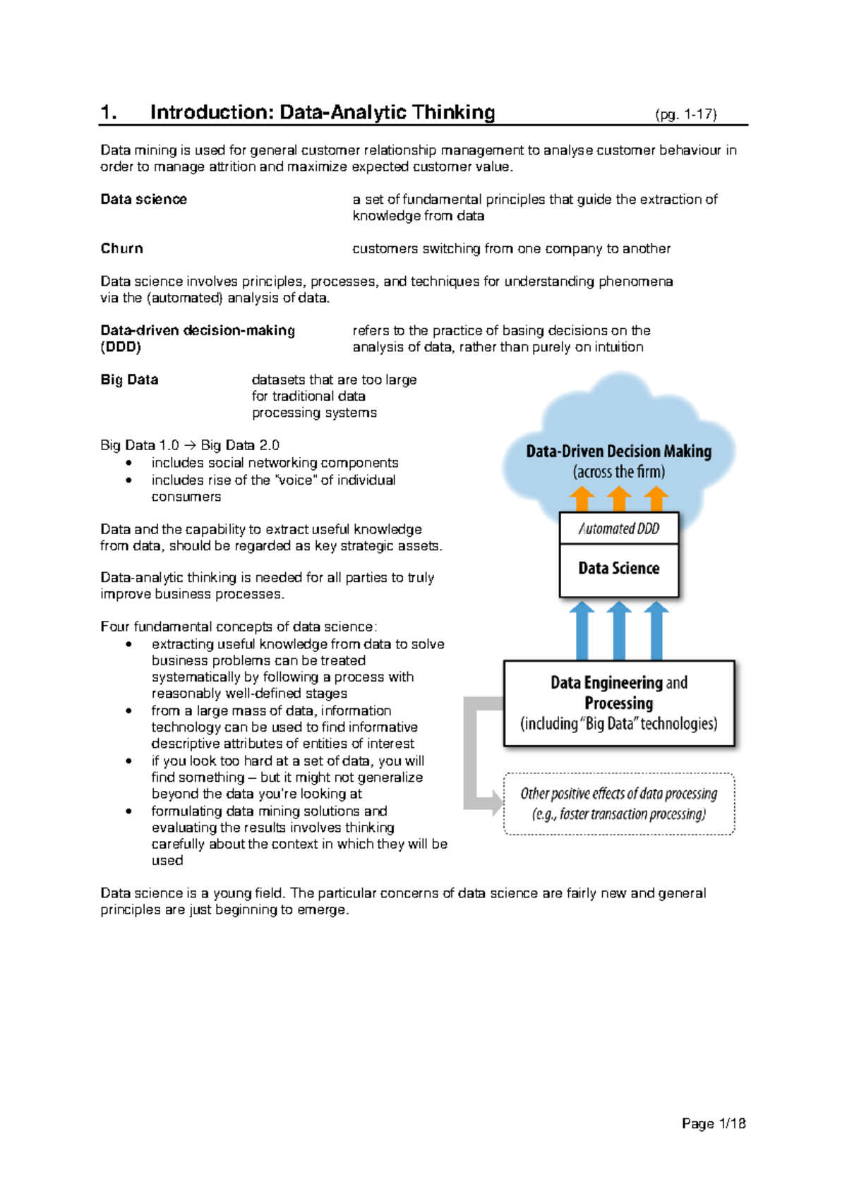 Summary Foster Provost, Tom Fawcett, O'Reilly Media - Data Science for ...