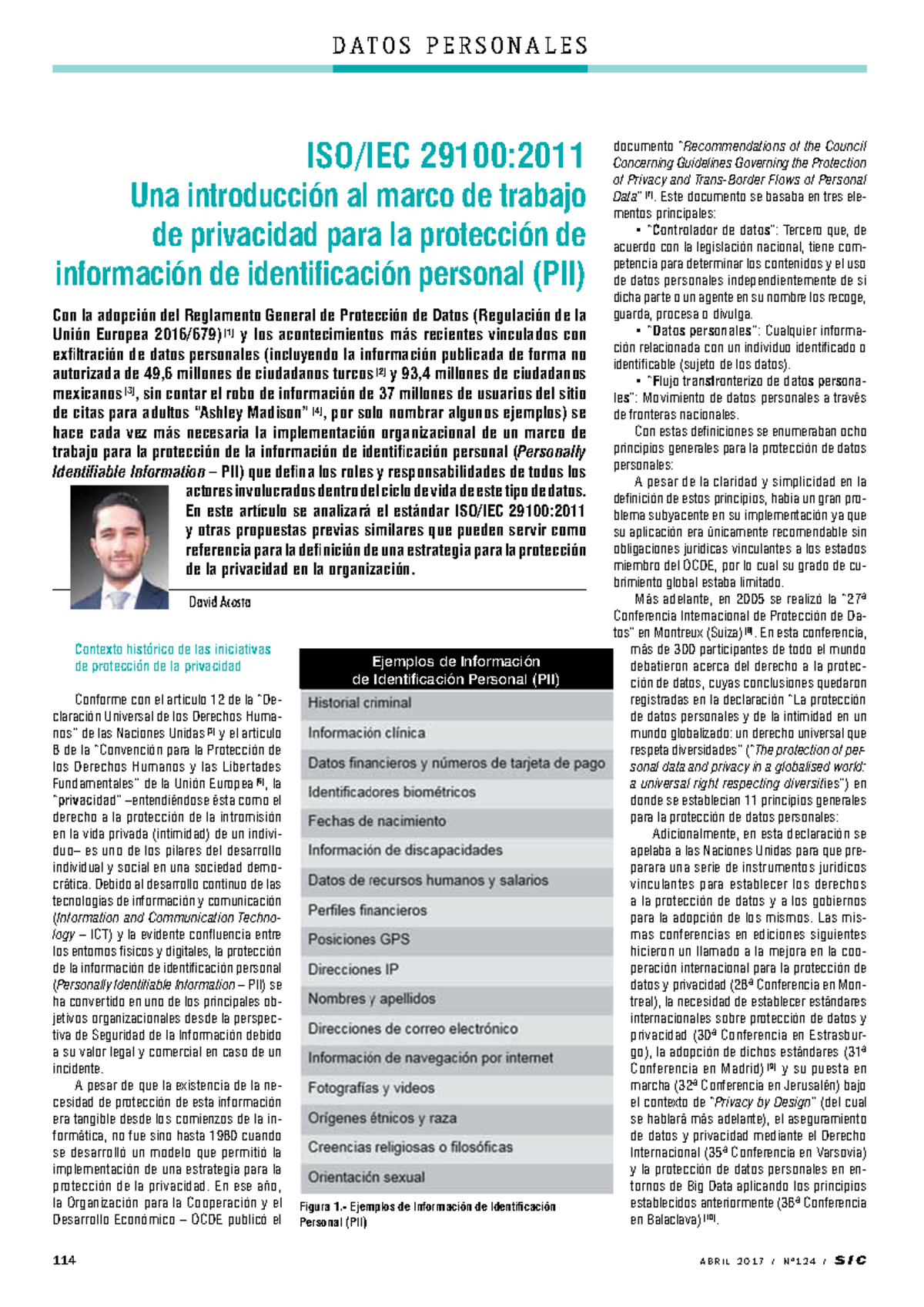 ISO 29100 - calidad - Contexto histórico de las iniciativas de ...