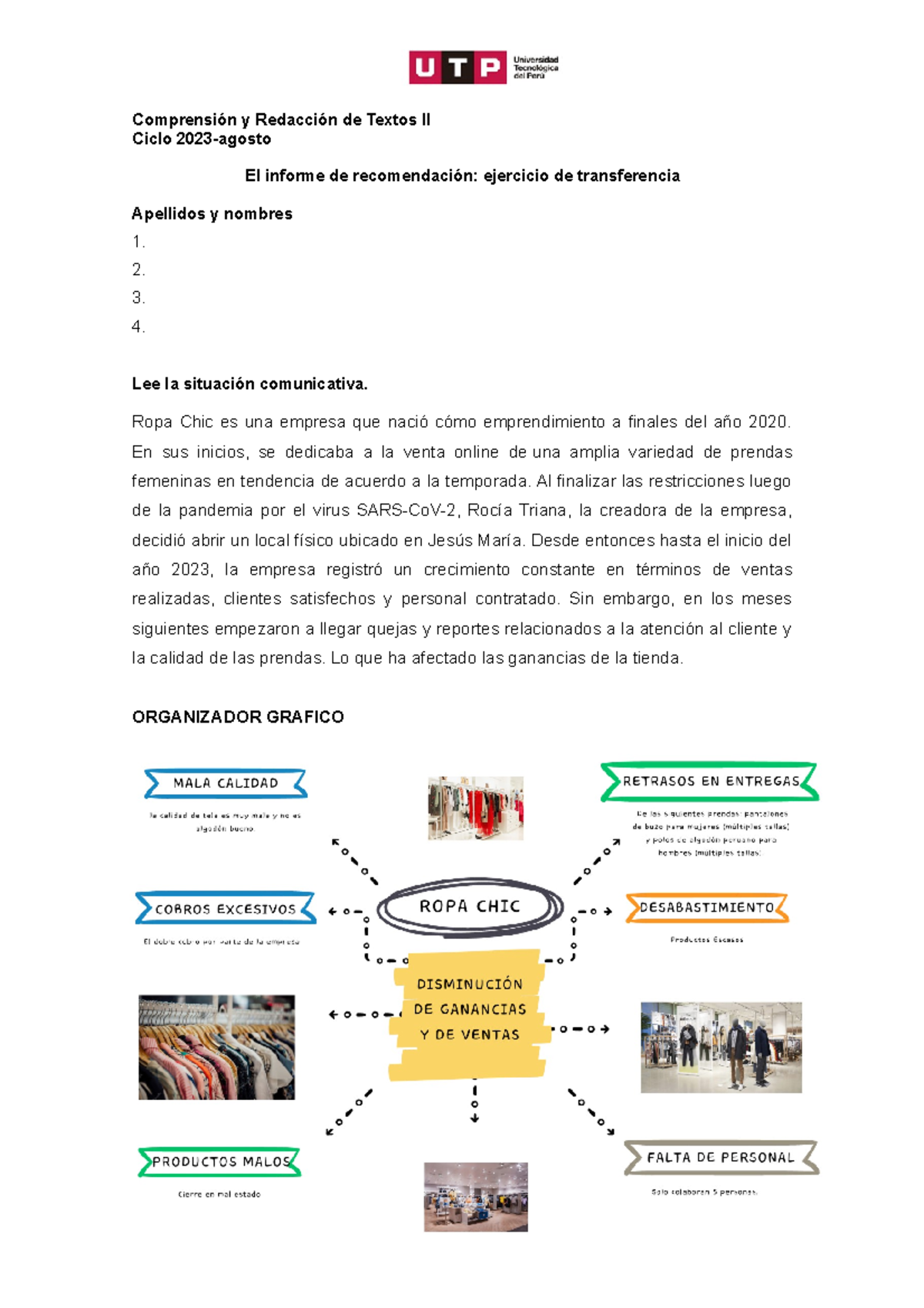 ROPA CHIC - Semana 5 - RedaccióN II - Comprensión y Redacción de Textos ...