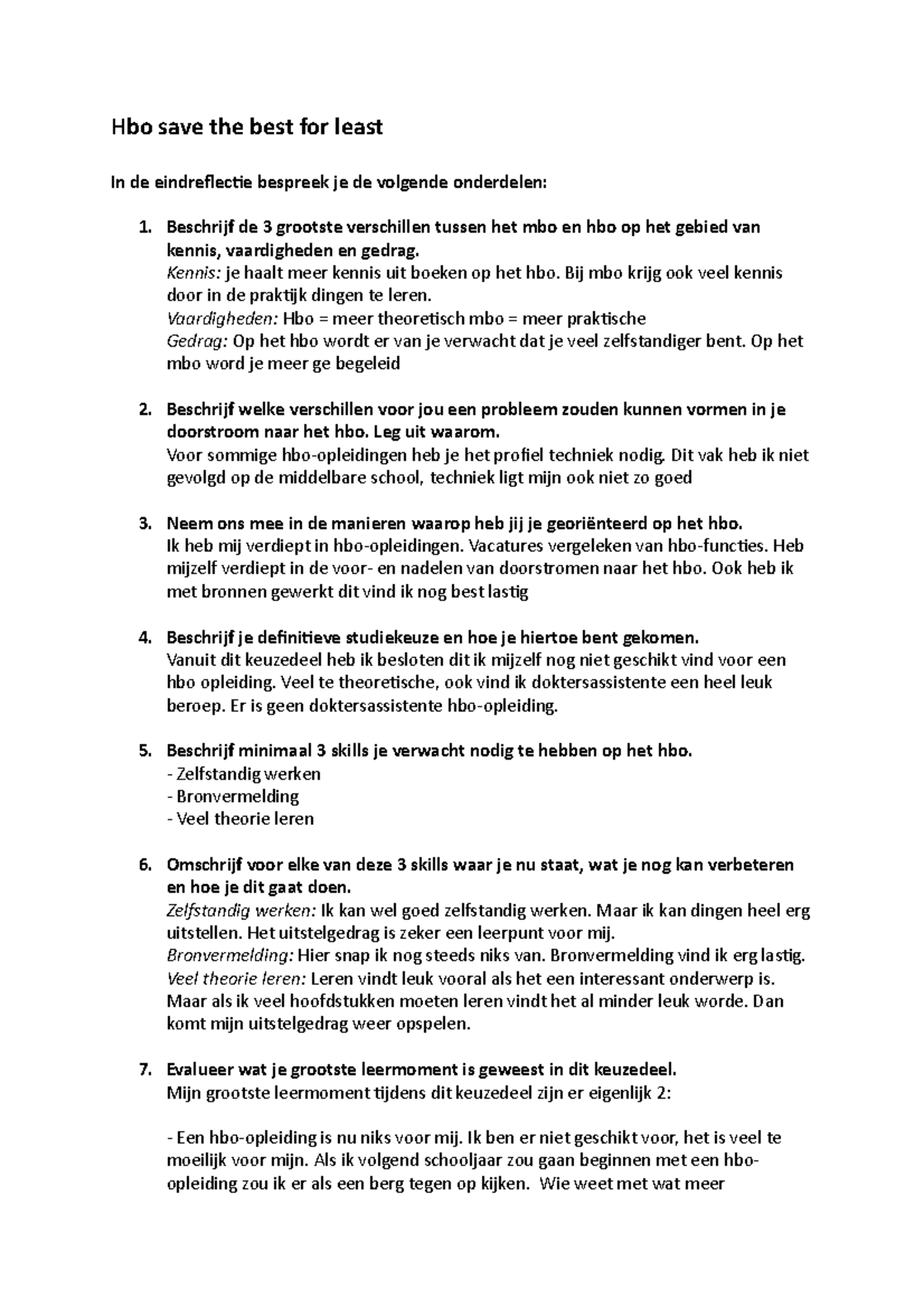 Save - xxxxx - Hbo save the best for least In de eindreflectie bespreek ...