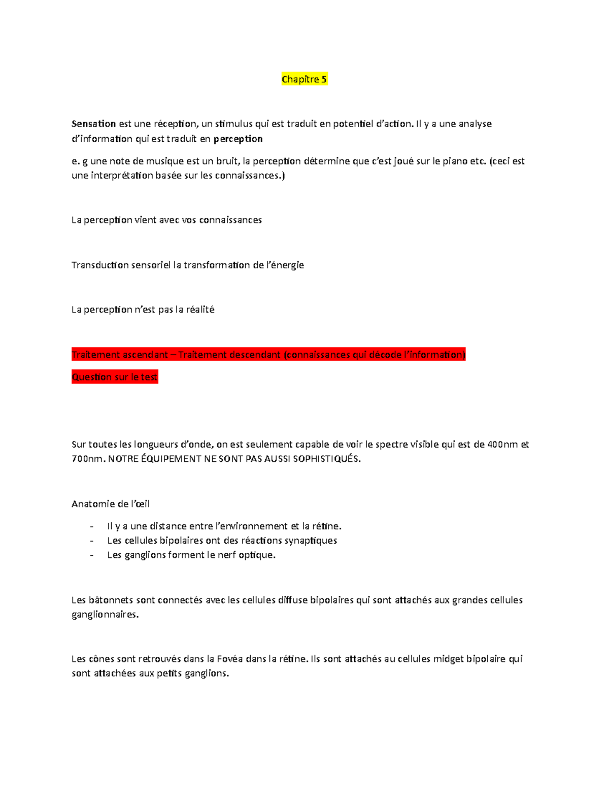 Chapitre 5 - Notes de classe avec dessin de seuil de signification ...