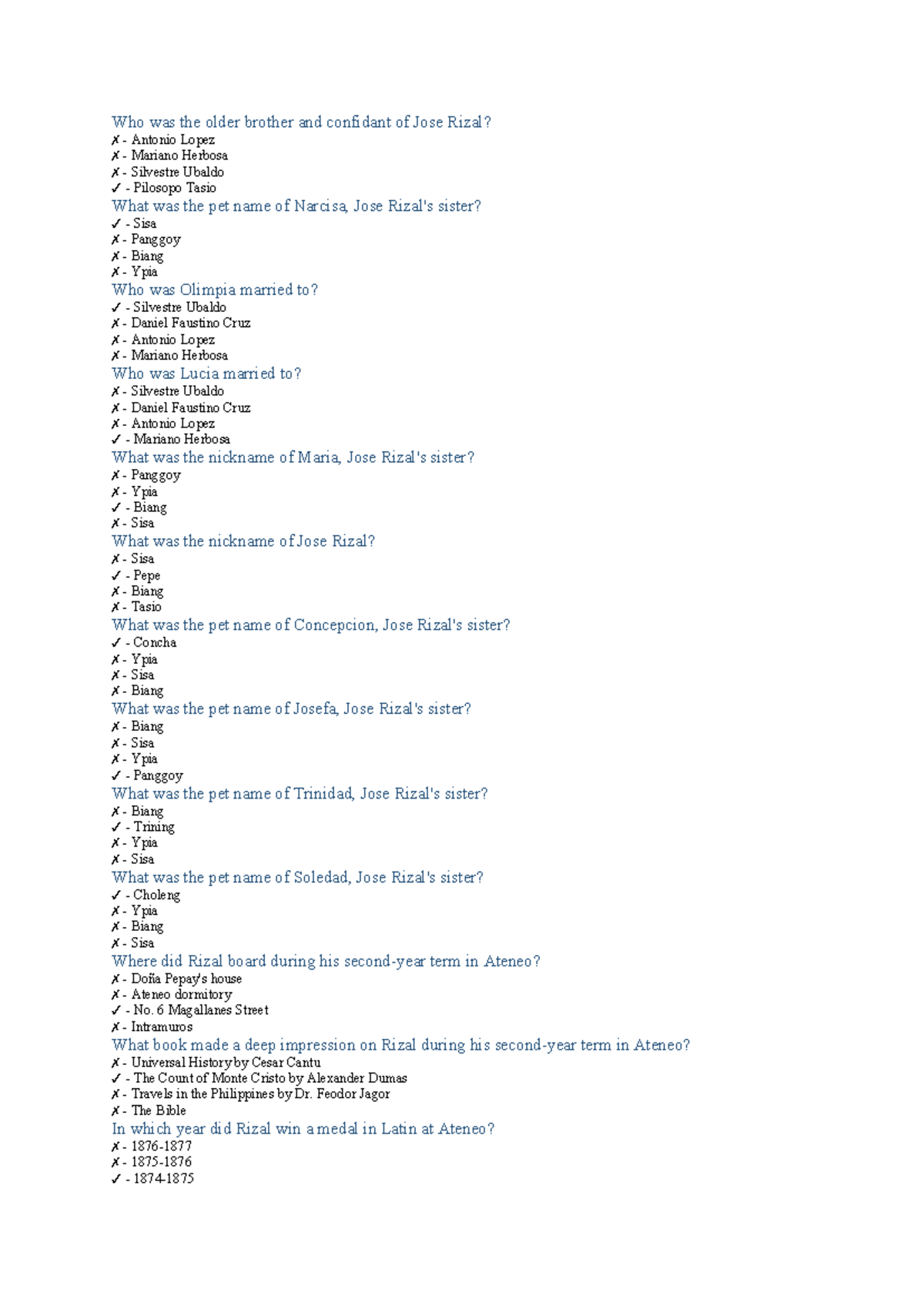 Rizal Reviewer - Who was the older brother and confidant of Jose Rizal ...