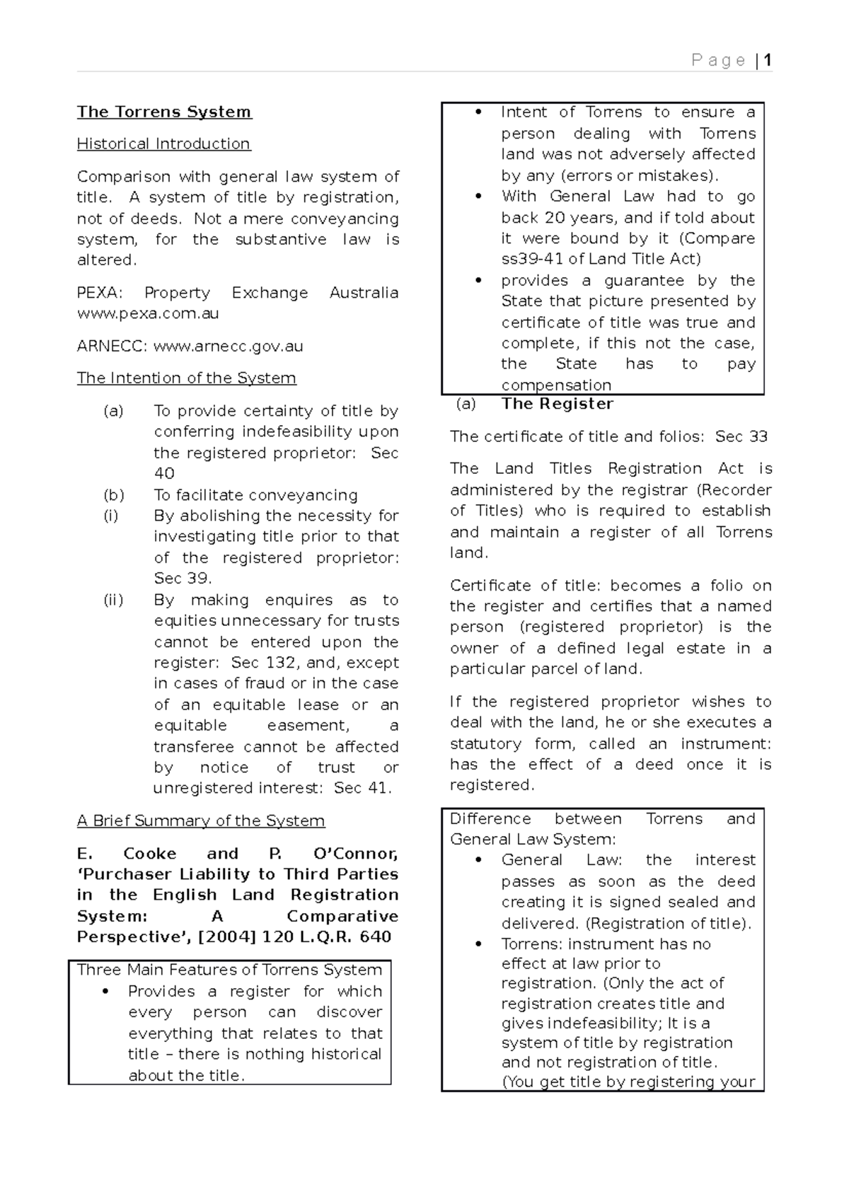 The Torrens System Notes - The Torrens System Historical Introduction ...