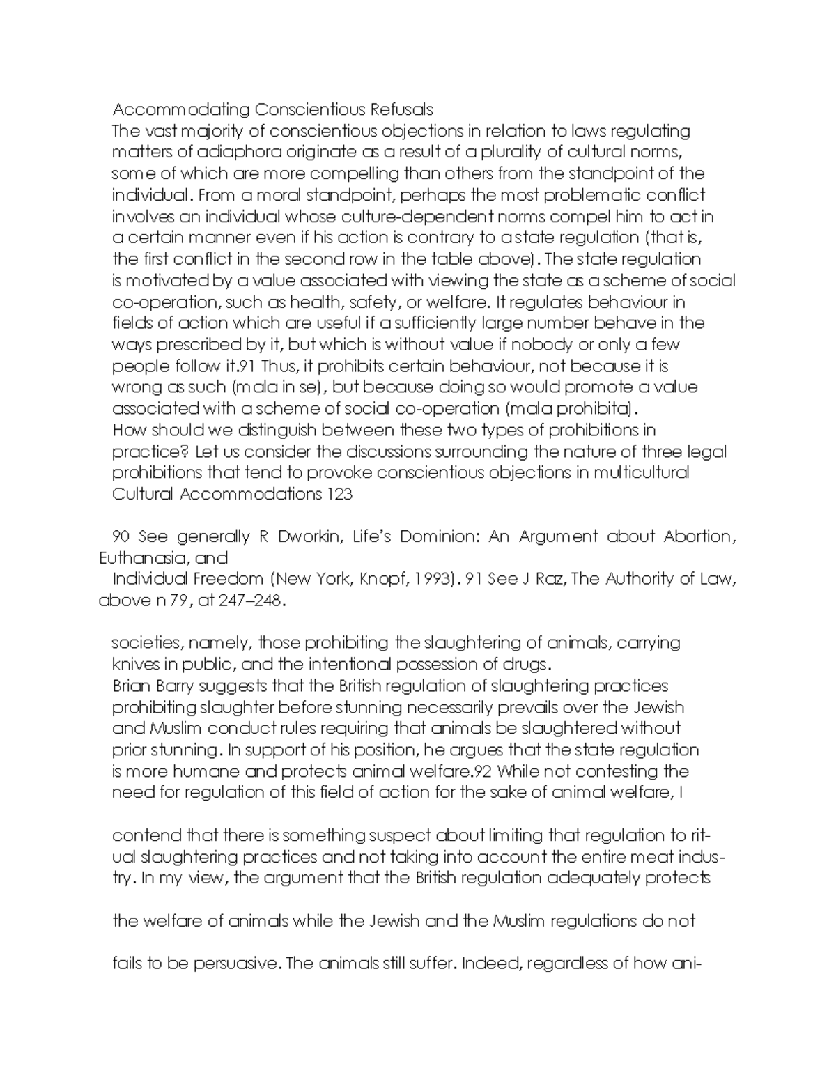POLITICAL SCIENCE - Accommodating Conscientious Refusals The vast ...