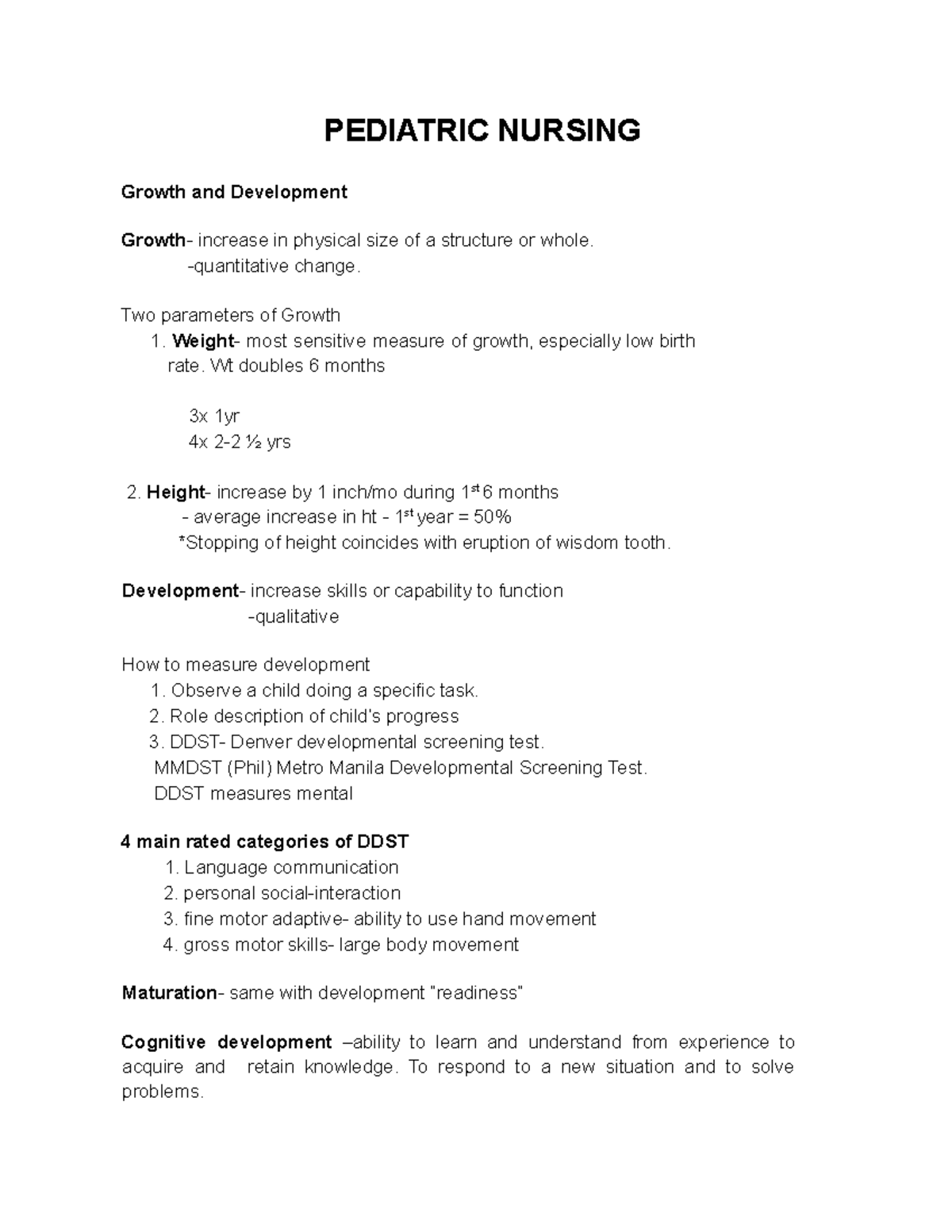 Pediatric Nursing - reference - Bachelor of Science of Nursing - UBian ...