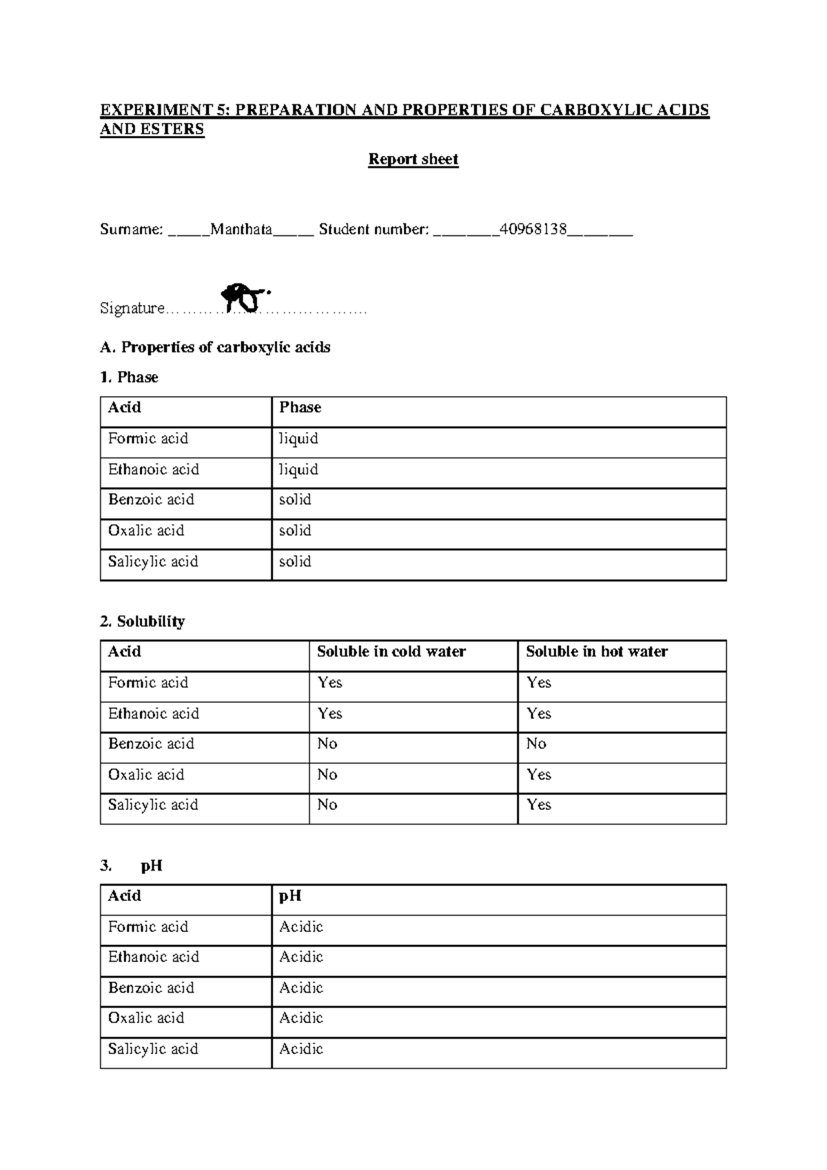 2022 Experiment 5 (NCHE121) - EXPERIMENT 5: PREPARATION AND PROPERTIES ...