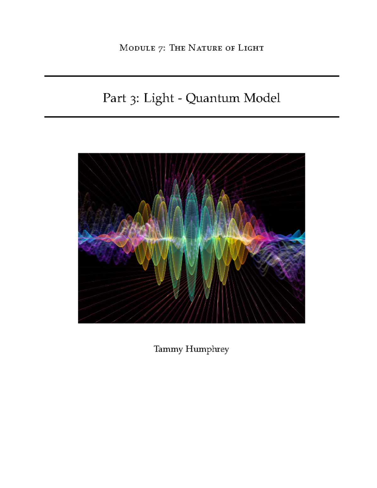 M7 3 Light Quantum Model - Module 7: The Nature of Light Part 3 : Light ...