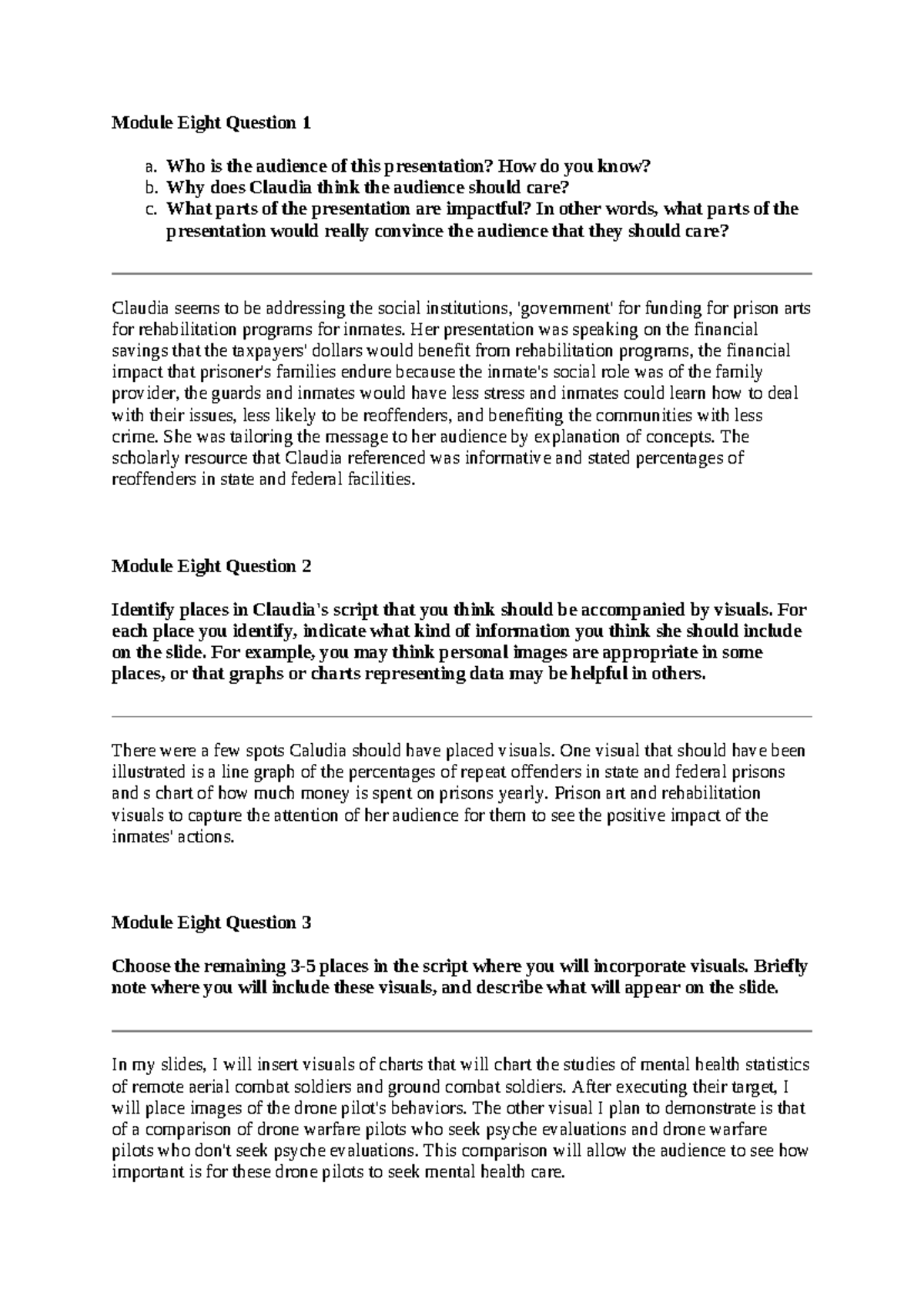 Module 8 Short Answers SCS 200 Applied Social Sciences - Module Eight ...