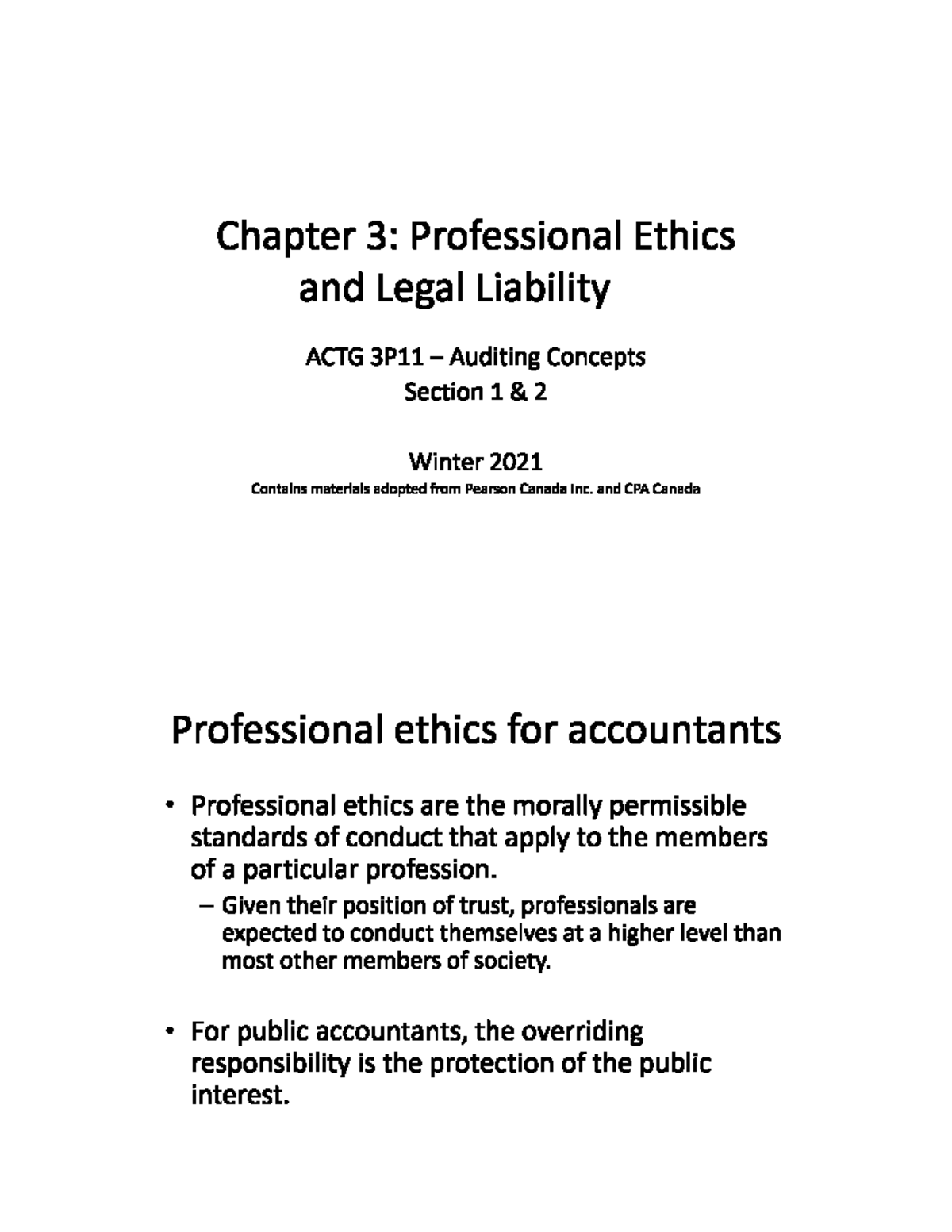 Chapter 3 - Professional Ethics and Legal Liability - ACTG 3P11 ...