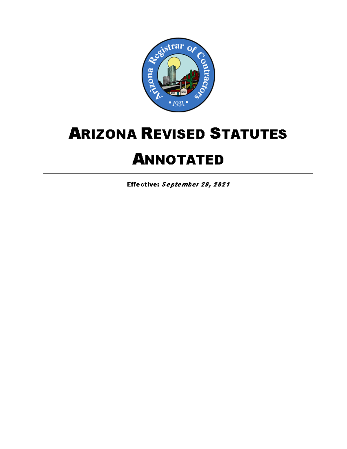 Combined-Statute-Book-2021 - Copy - A RIZONA R EVISED S TATUTES A ...