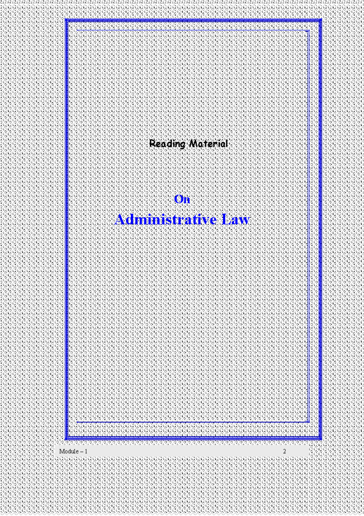 Adm Unit I and II (3 files merged) - Reading Material On Administrative ...