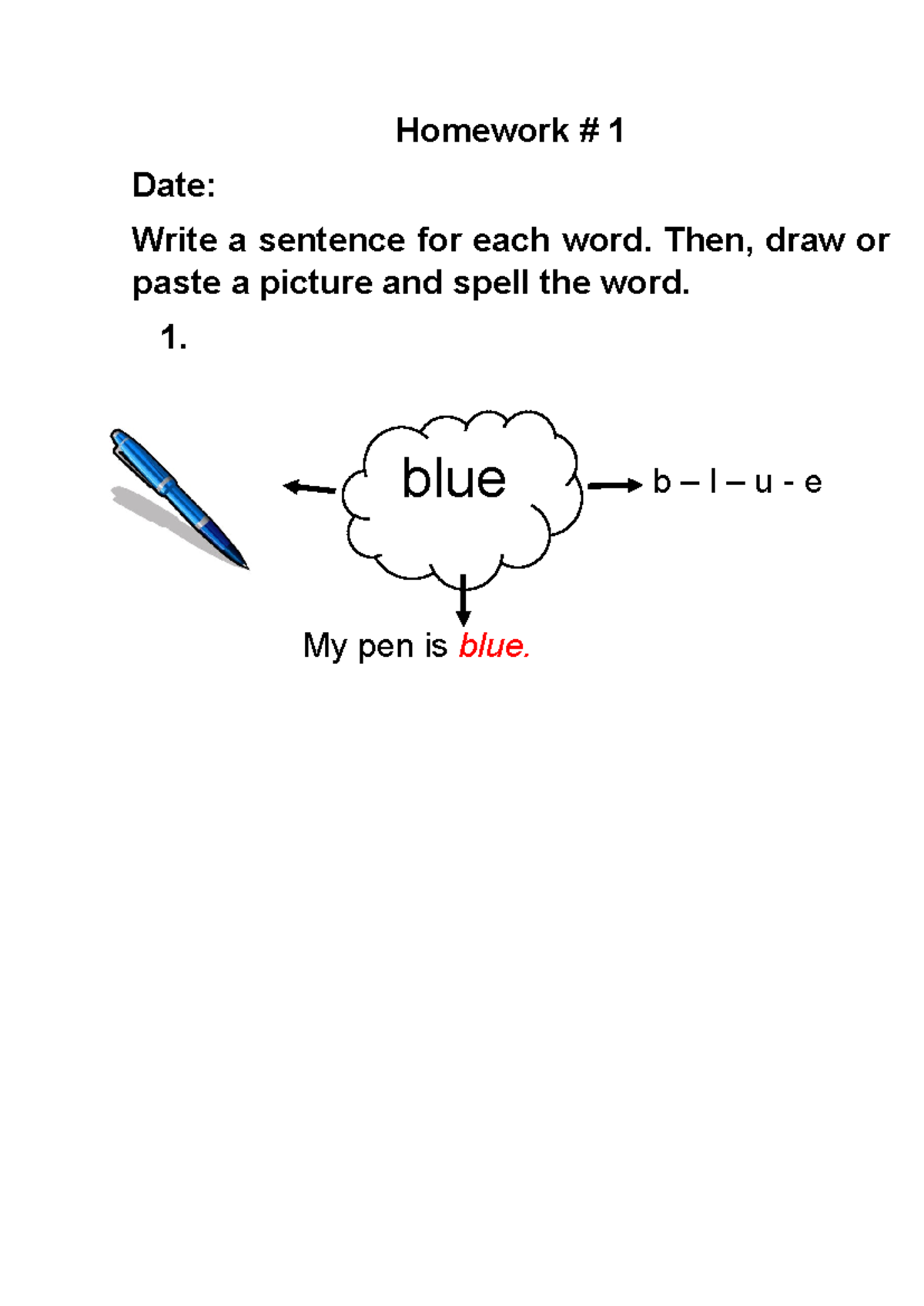 Homework 1 cambridge 4th grade - IngléS A1.1 - Homework # 1 Date: Write ...