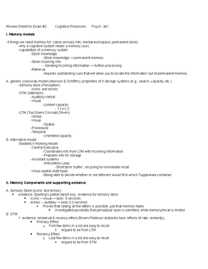Chapter 1 Introduction To Cognitive Psychology - Chapter 1 ~ Introduction To Cognitive ...